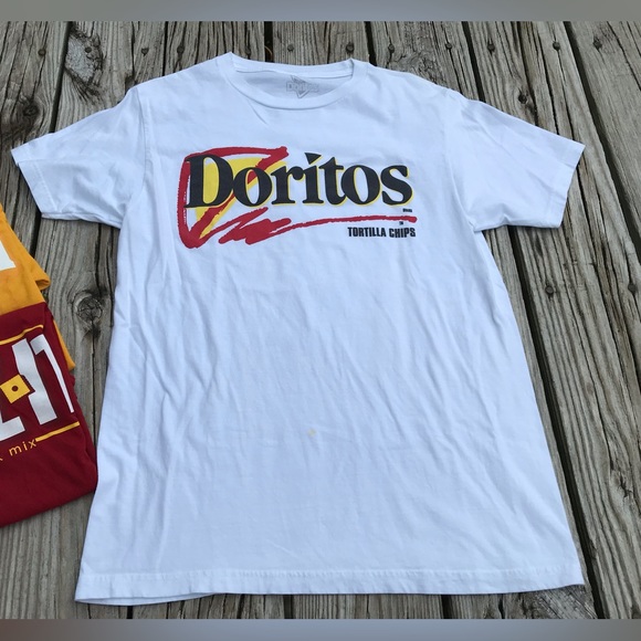 doritos | Shirts | 2 Mens M White Doritos Chips Brand Tshirt Merch ...